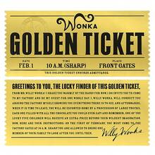 1pc Charlie Chocolate Golden Ticket Plastic Foil Banknote Collectible ...