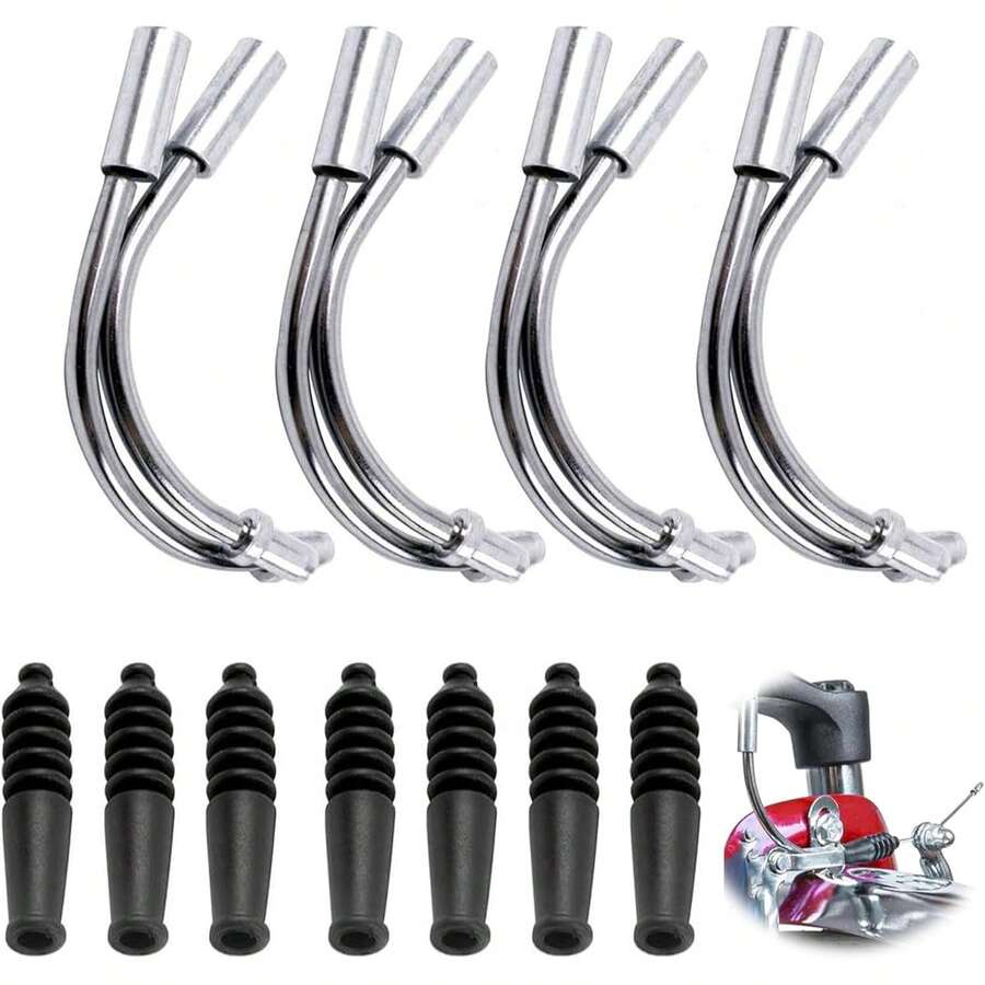 Bike V Brake Noodle Cable Guide Pipe Set Bend Tube Pipe Sleeves ...