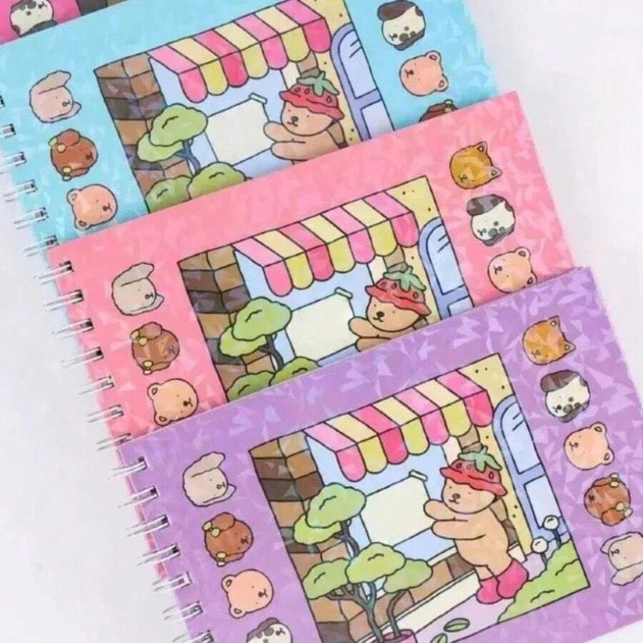 Coloring Book 50 Thick Sheets Drawing Notebook Painting Teddy Bear ...