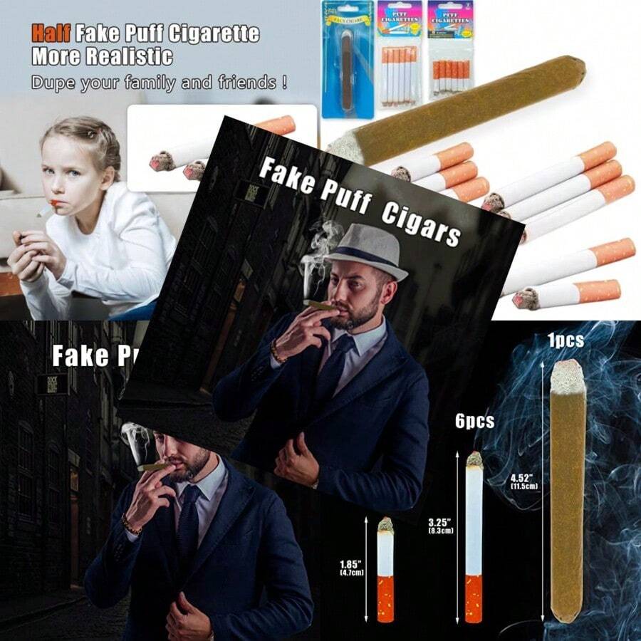 Fake Puff Cigarettes That Blow Smoke 6 Cigarettes And 6 Half Cigarettes ...