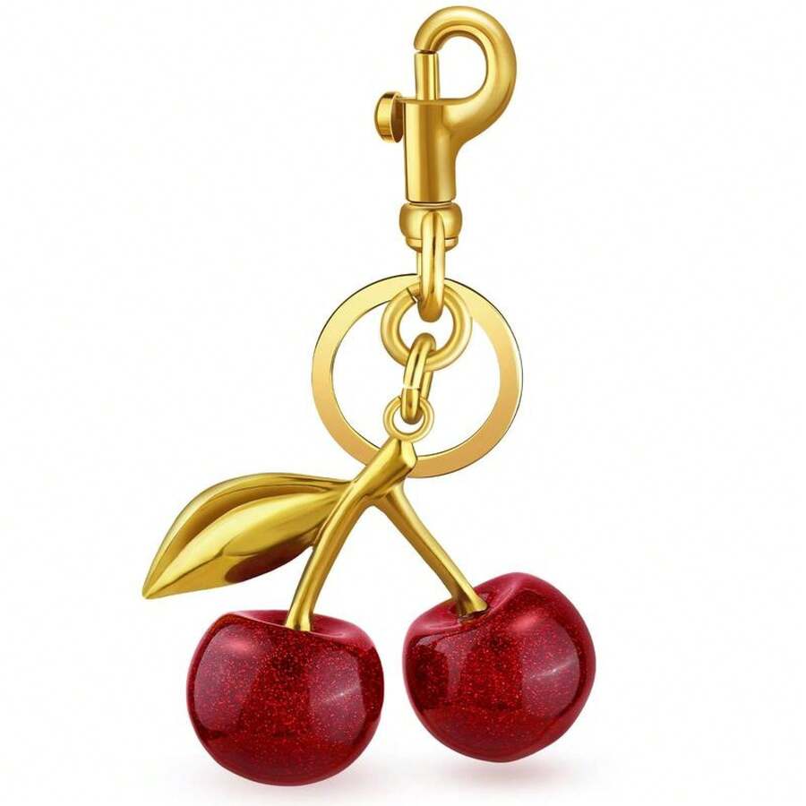 Cherry Bag Charms Cute Key Chains Purse For Handbags Metal Keychain ...