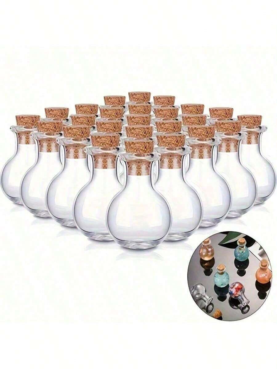 1/2/5/10 piezas Minibotella de vidrio con corcho, botella de deseo de ...