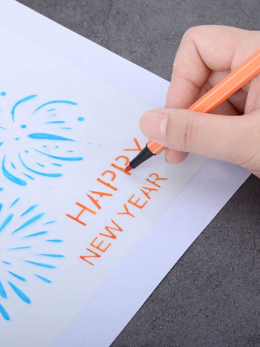 1pc Christmas Painting Template, Merry Christmas Christmas Tree ...