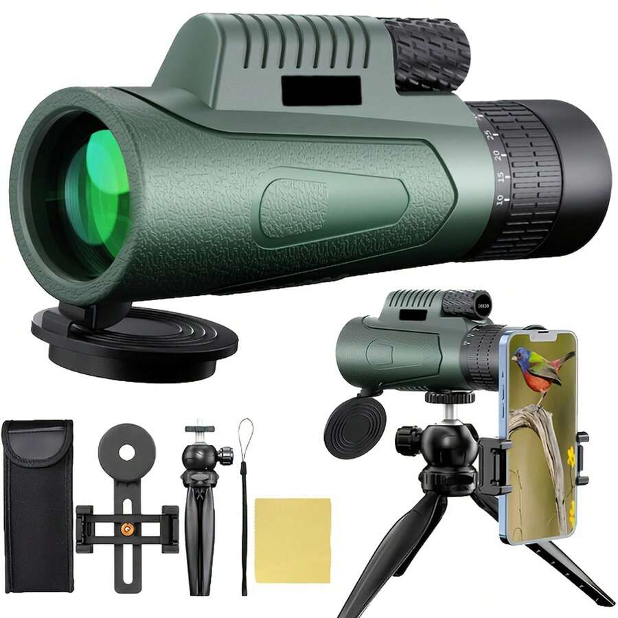 10X42 High Magnification HD Monocular - 10x Magnification, FMC Lenses ...