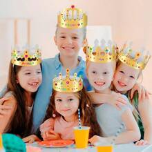 Gold Paper Crowns Diy Birthday King Crowns Craft To Decorate Paper ...