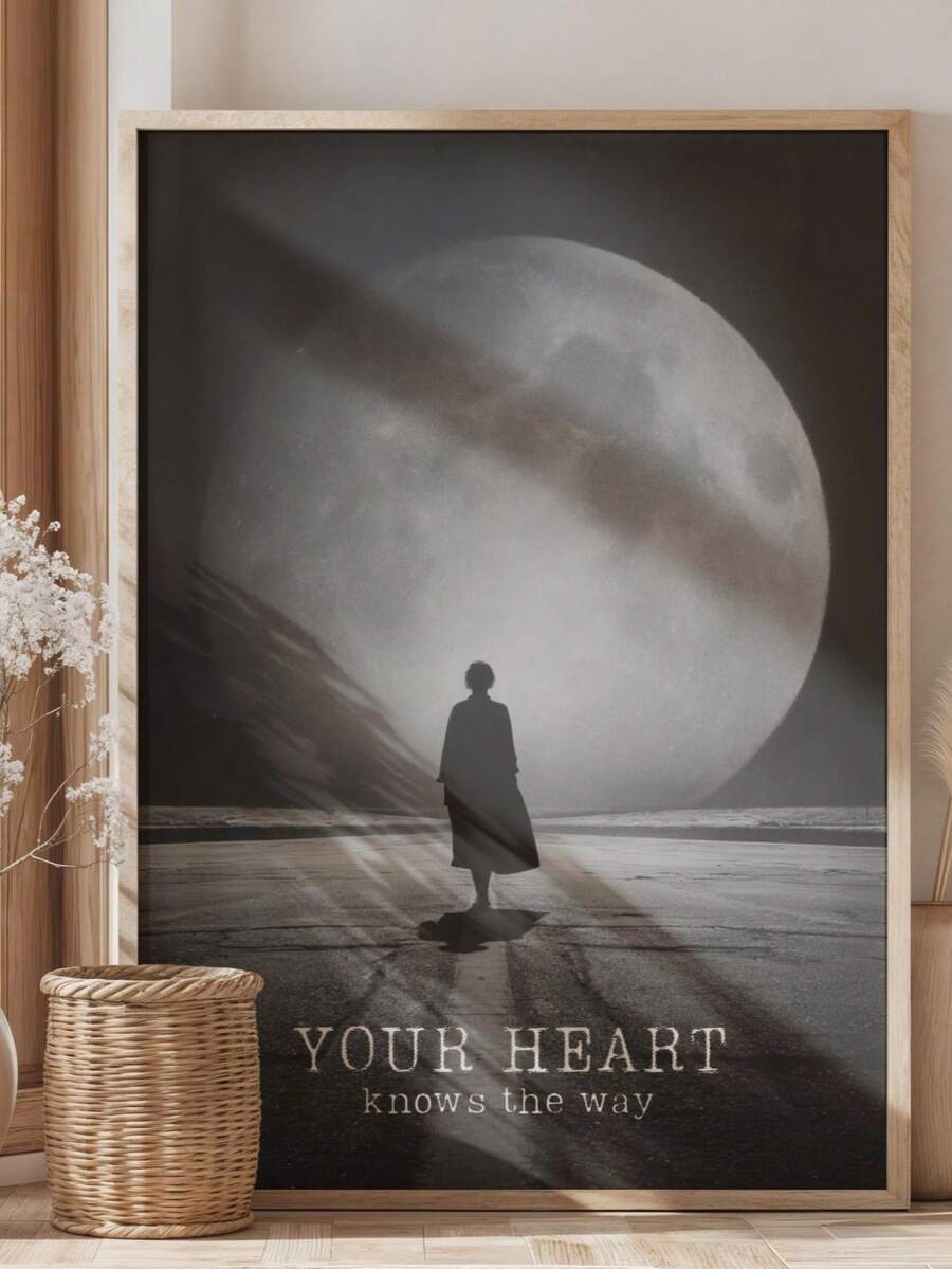 1pc Unframed, Moon Quote Poster Print – Motivational Wall Art For ...