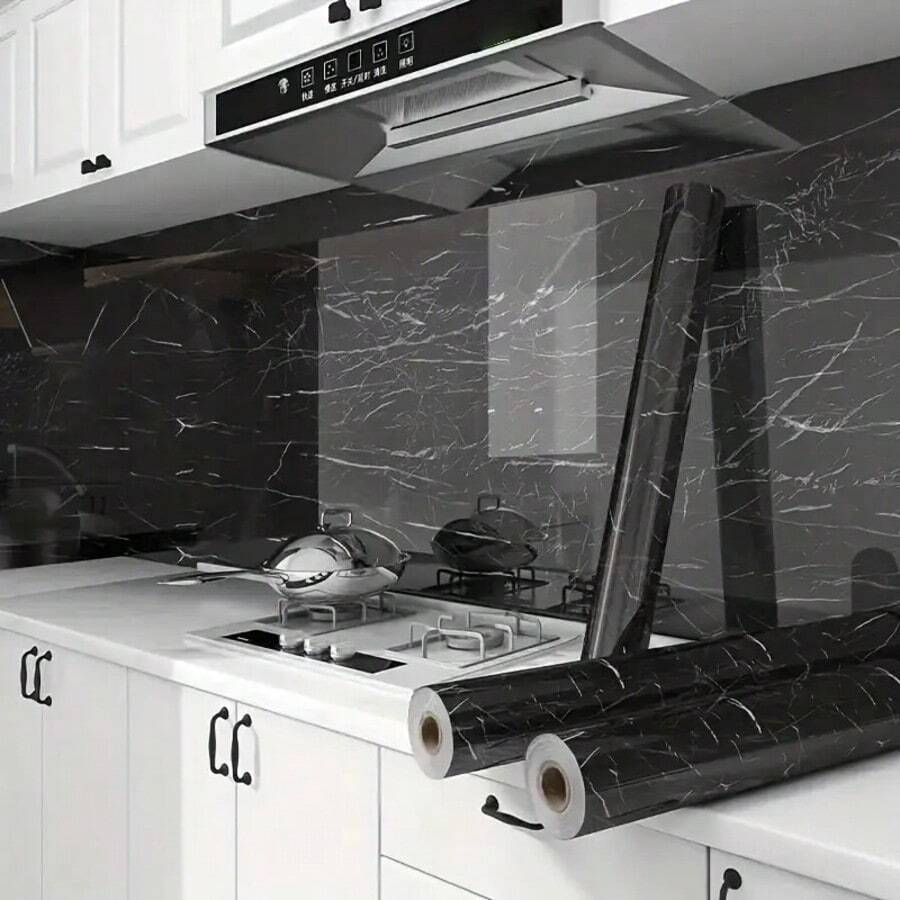 Marmor Muster Küchen Aufkleber - selbstklebende Aufkleber für Herd ...