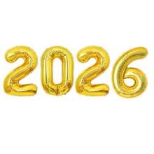 16 Inch 2026 Balloons 2026 Foil Number Balloons For 2026 New Year Eve ...