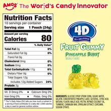 AMOS AMOS 4D 240g Gummy Pineapple Burst Candy Fruit-Shaped Gummies ...