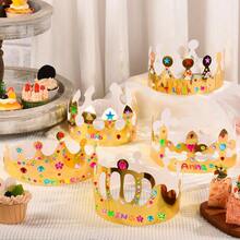 Gold Paper Crowns Diy Birthday King Crowns Craft To Decorate Paper ...