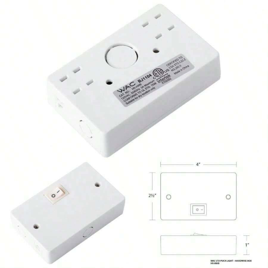 , Hardwired Box With OnOff Switch Line Voltage Puck In White | SHEIN USA