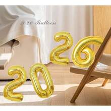 16 Inch 2026 Balloons 2026 Foil Number Balloons For 2026 New Year Eve ...