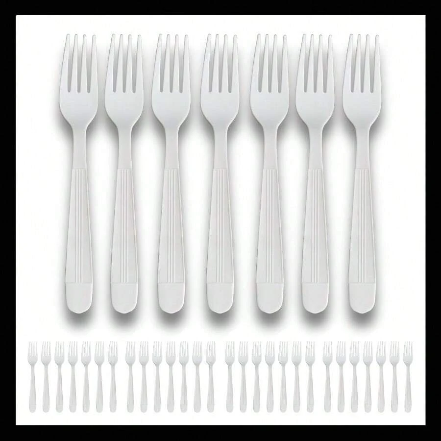 Heavy Duty Disposable Silverware Forks For Events And Outdoor Parties ...