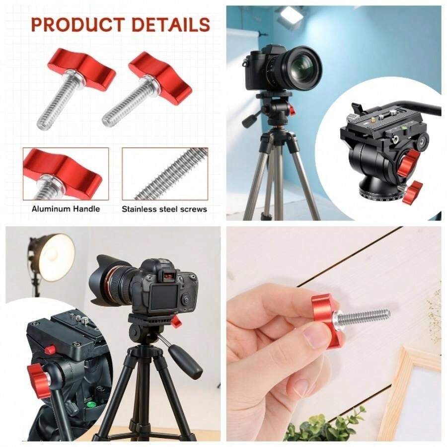 4 PCS 1420 X 1 Thread Thumb Screws With Red Adjustable Tee Wing ...