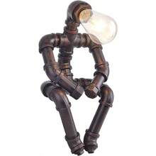 Kaj Hejmo Water Pipe Table Lamp Robot Style- Retro Industrial Steampunk ...