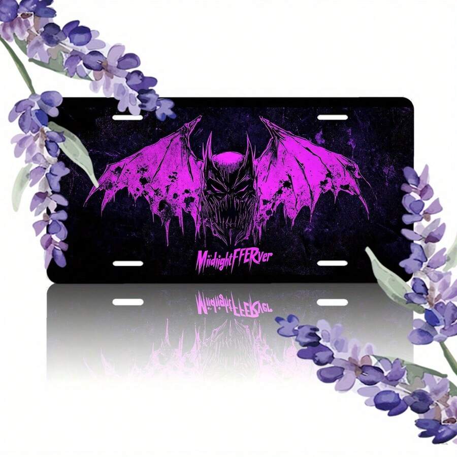 1 Piece 2D Flat Aluminum License Plate - 12*6inch Dark Mysterious Pink ...