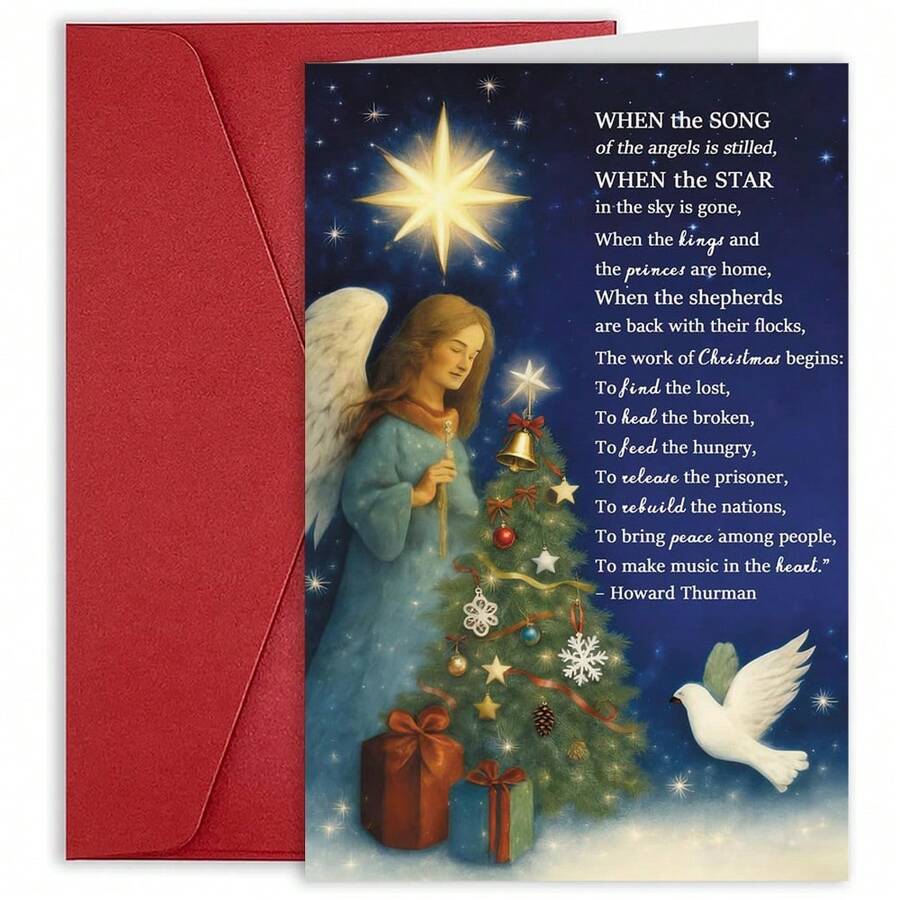 1PC Religious Christmas Card With Envelopes – Peace, Love & Faith ...