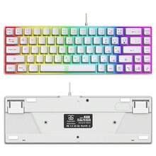 60% Percent Gaming Keyboard, Compact RGB Backlit Ergonomic Small Mini ...