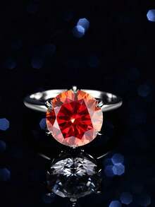 925 Sterling Silver - Eternal Earth - 3ct Round Cut D Color Red ...