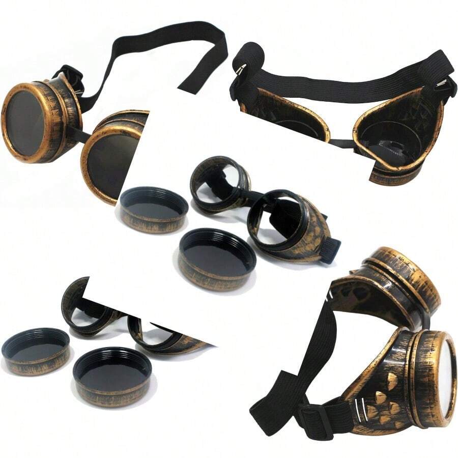 Vintage Steampunk Goggles Mad Scientist Goggles Cosplay Punk Glasses ...