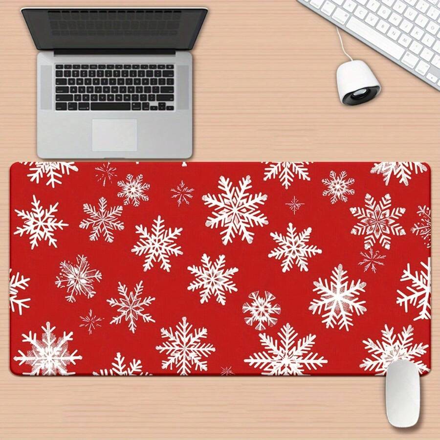 1pc Large XXL Non-Slip Gaming And Office Desk Mat - Red With White ...