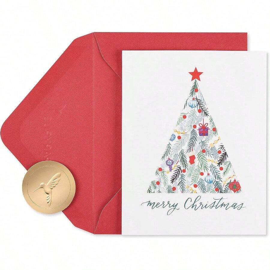 Christmas Cards Boxed With Envelopes Wonderful Holiday Christmas Tree ...