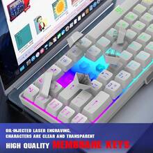 60% Percent Gaming Keyboard, Compact RGB Backlit Ergonomic Small Mini ...