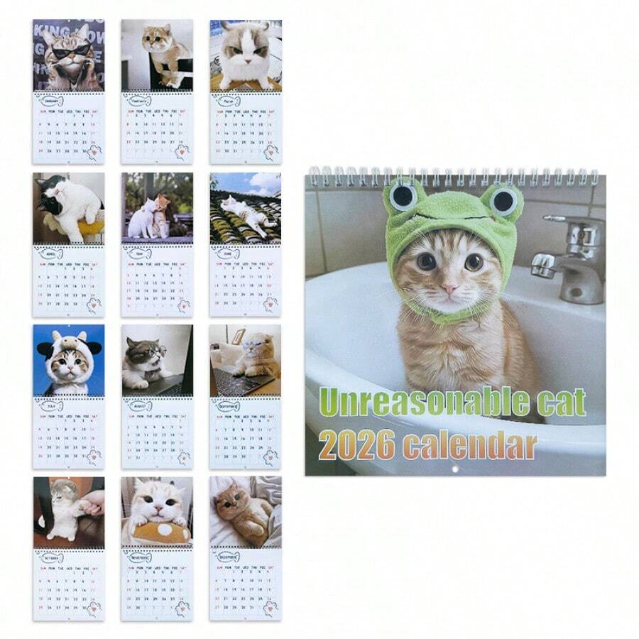 2026 Cute Frog & Cat Themed Calendar | Planner + Adorable Decor, Cat ...