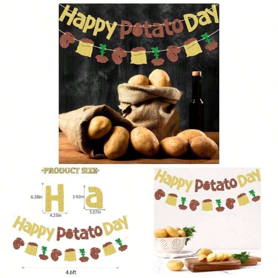 Happy Potato Day, Potato Party Decor, Potato Bar, Potato Theme Party ...