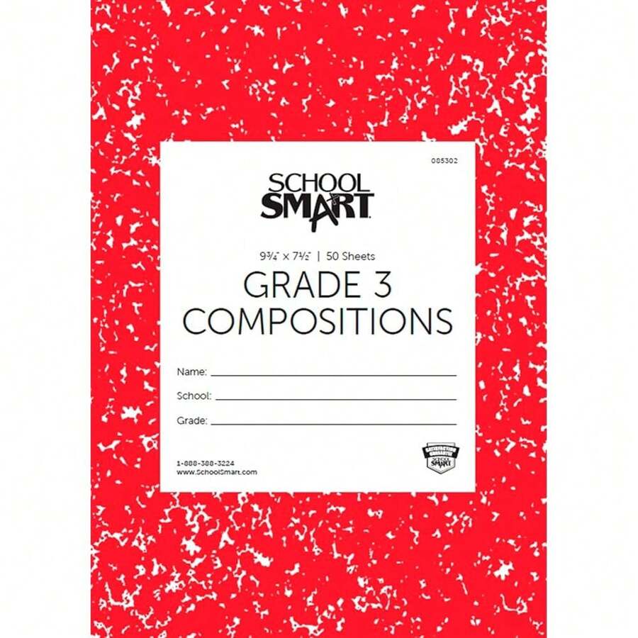 New Models Skip-A-Line Composition Books - Grade 3, 50 Sheets, Red ...