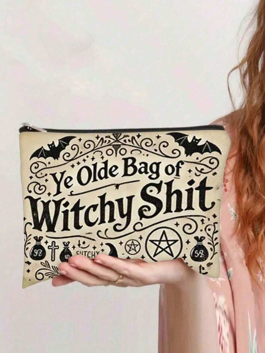 Enchanted Celestial Makeup Pouch, Witchy Vibes Double Sided Design With ...