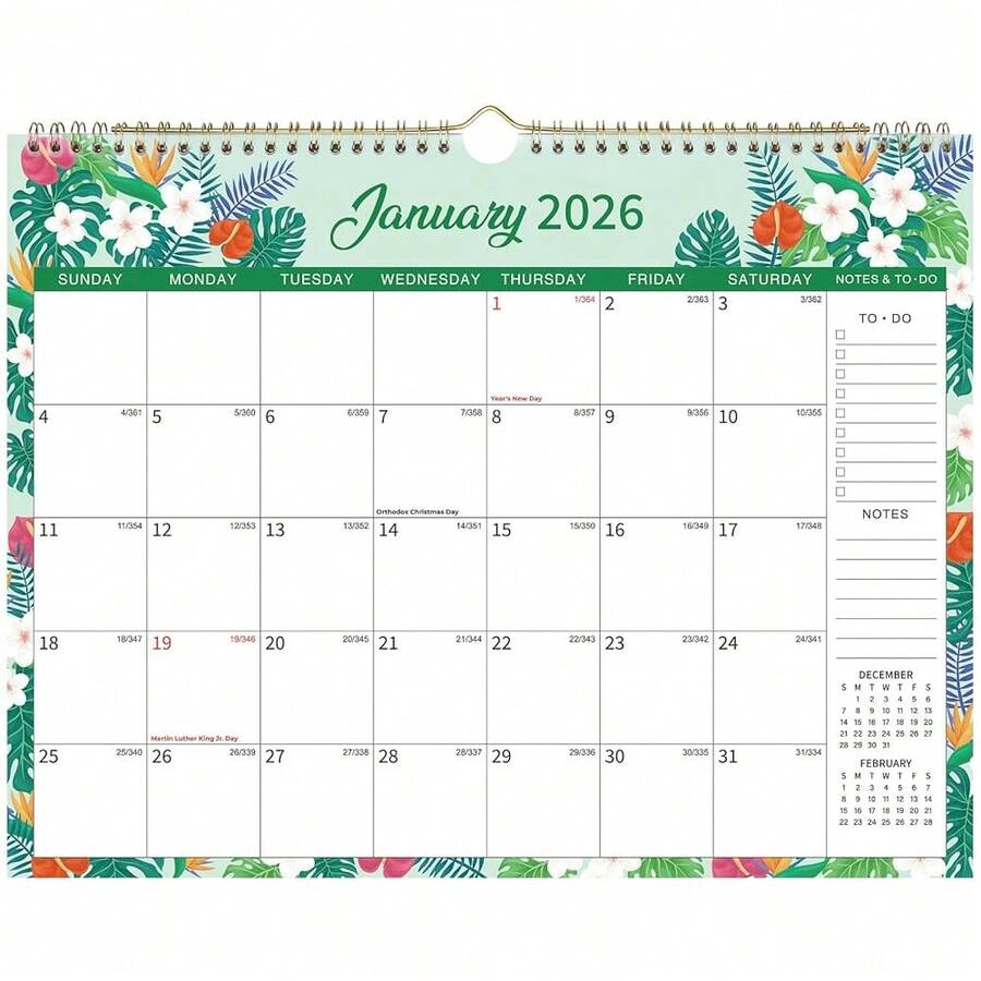 2026 Calendar - 2026 Wall Calendar: 12 Monthly Wall Calendar 2026 From ...