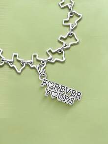 1pc Minimalist Unique 925 Sterling Silver "ForeverYours" Pendant, DIY ...