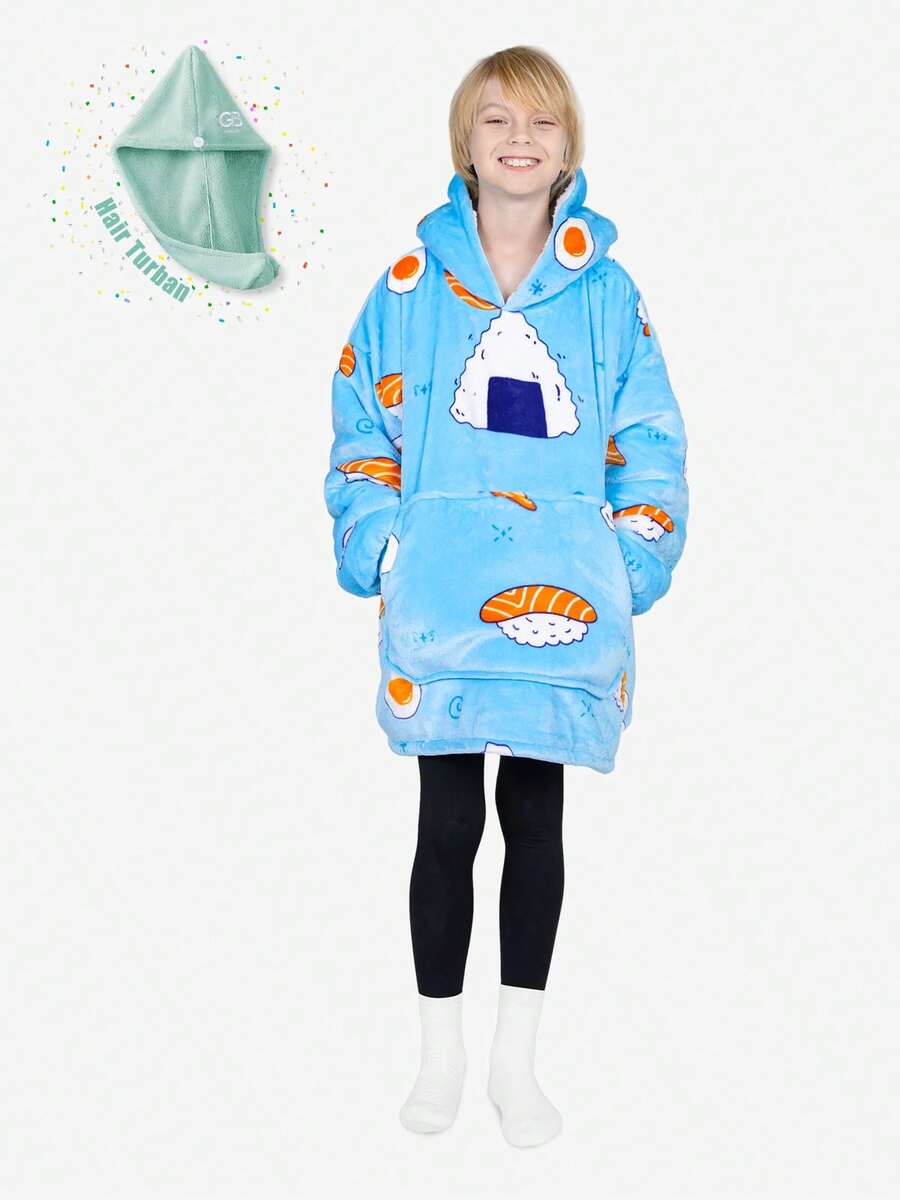Advwin Advwin Winter Wearable Blanket Hoodie Kids Sushi | aktuelle ...