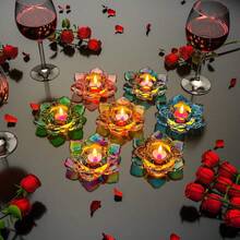 Palksky Lotus Tealight Candles Holders Resin Mold, Flower Candlestick ...