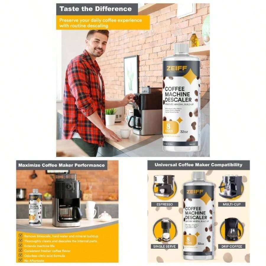 Coffee Descaler - 32oz 8 Uses - Compatible With, Descaling Solution ...
