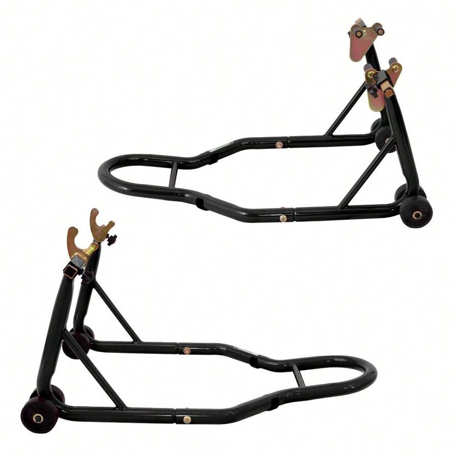 MOTO4U Motorcycle Front & Rear Stand, Front Rear Combo Stand Universal ...