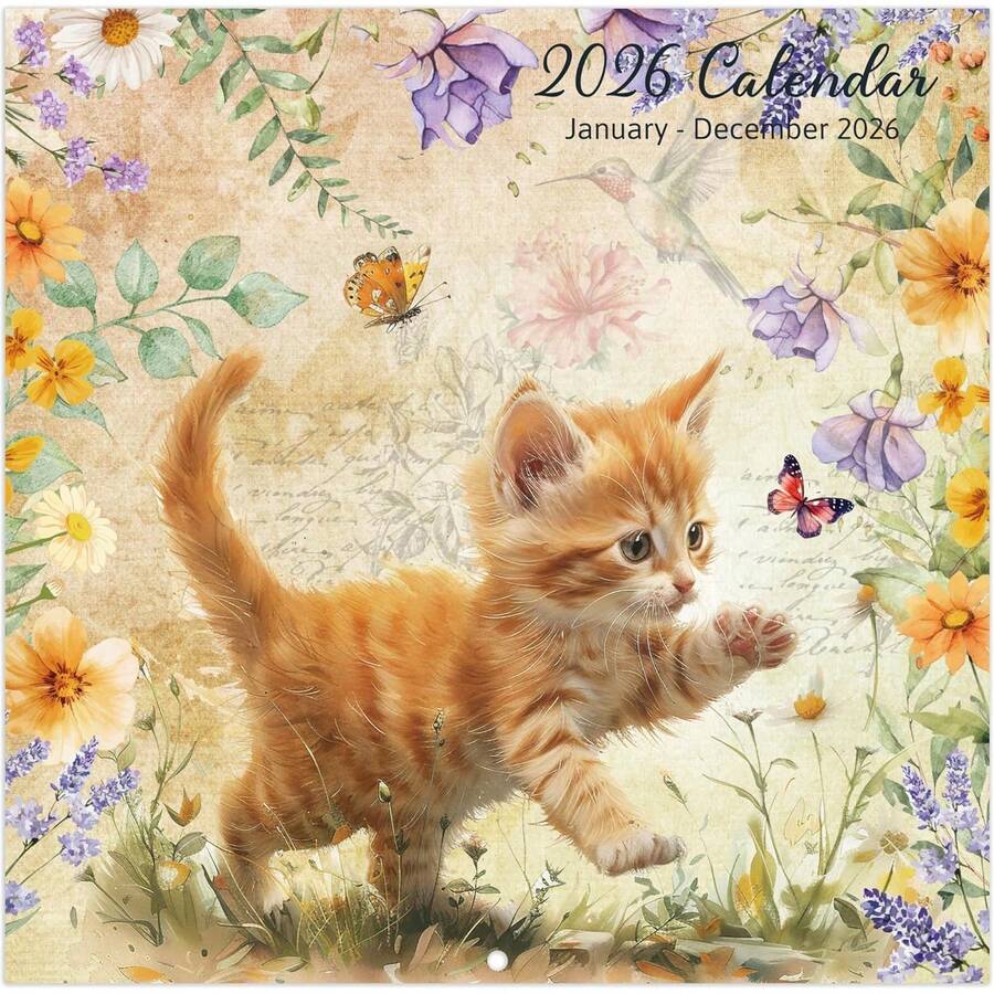 2026 Wall Calendar - Animals Wall Calendar 2026, Nature Theme Calendar ...
