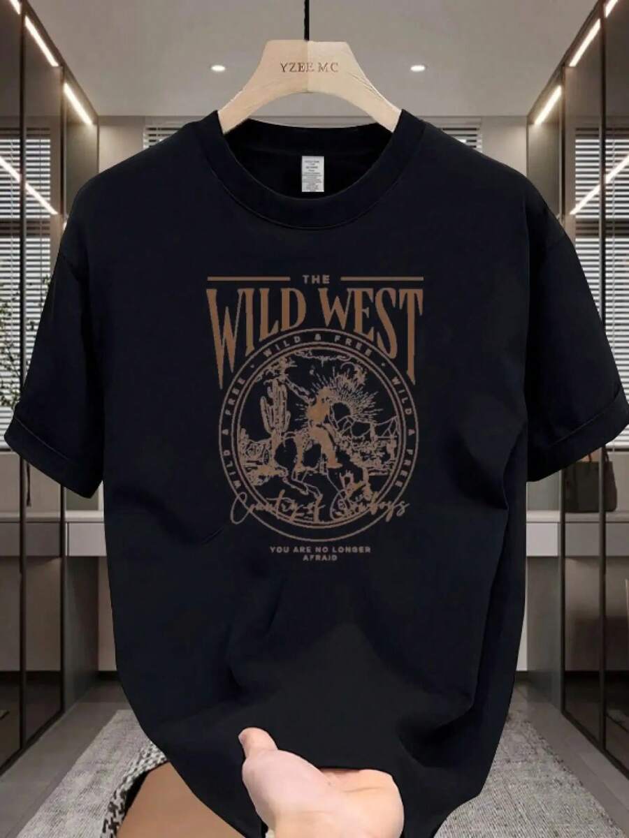 Men'S Casual Crew Neck T-Shirt, 100% Cotton, Short Sleeve, All-Season ...