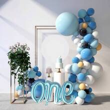 Large Blue One Balloon For First Birthday Celebration 40 Inch Foil ...