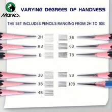 12pcs Marie's Professional Pencil Set For Drawing Sketching, Art ...