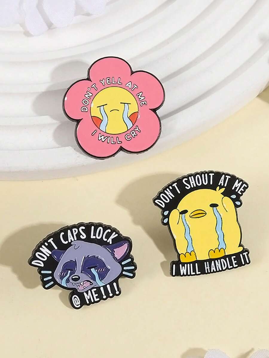 3 Peças Novo Broche de Metal Criativo de Animal, Broche de Patinho ...