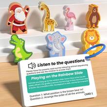 Auditory Attention Cards, Animal Building Block Placement Game For Kids ...