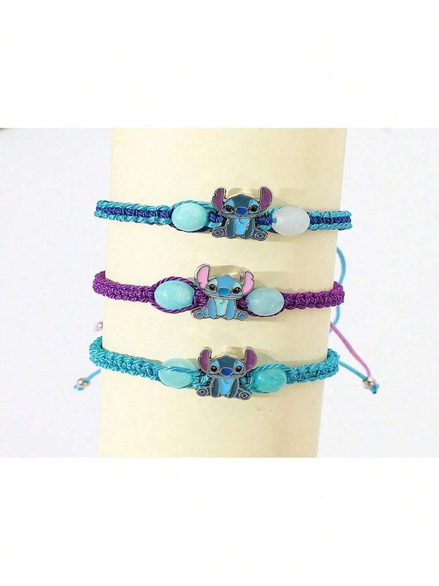 Cartoon Character Stitch Wristband Set, Suitable As Birthday Gift ...