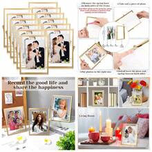 12 Pack 4 X 6 Inches Floating Frame Glass Photo Frame Collection ...
