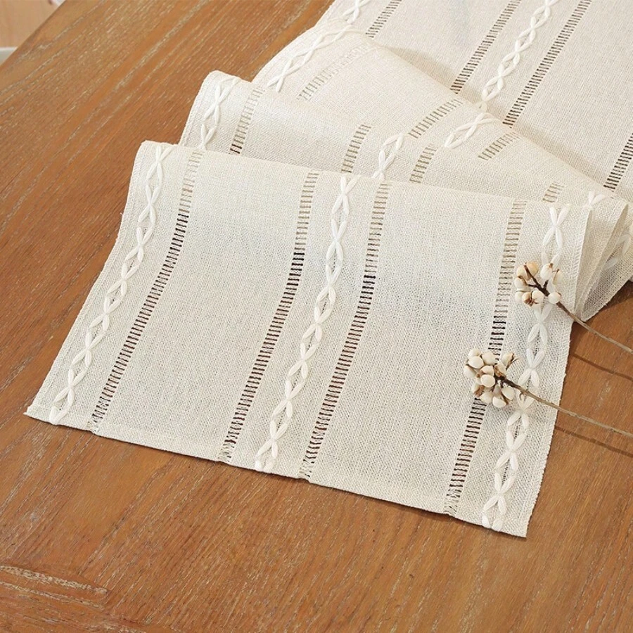 Bohemian Patchwork Burlap Table Runner - Farmhouse Style Doily For ...