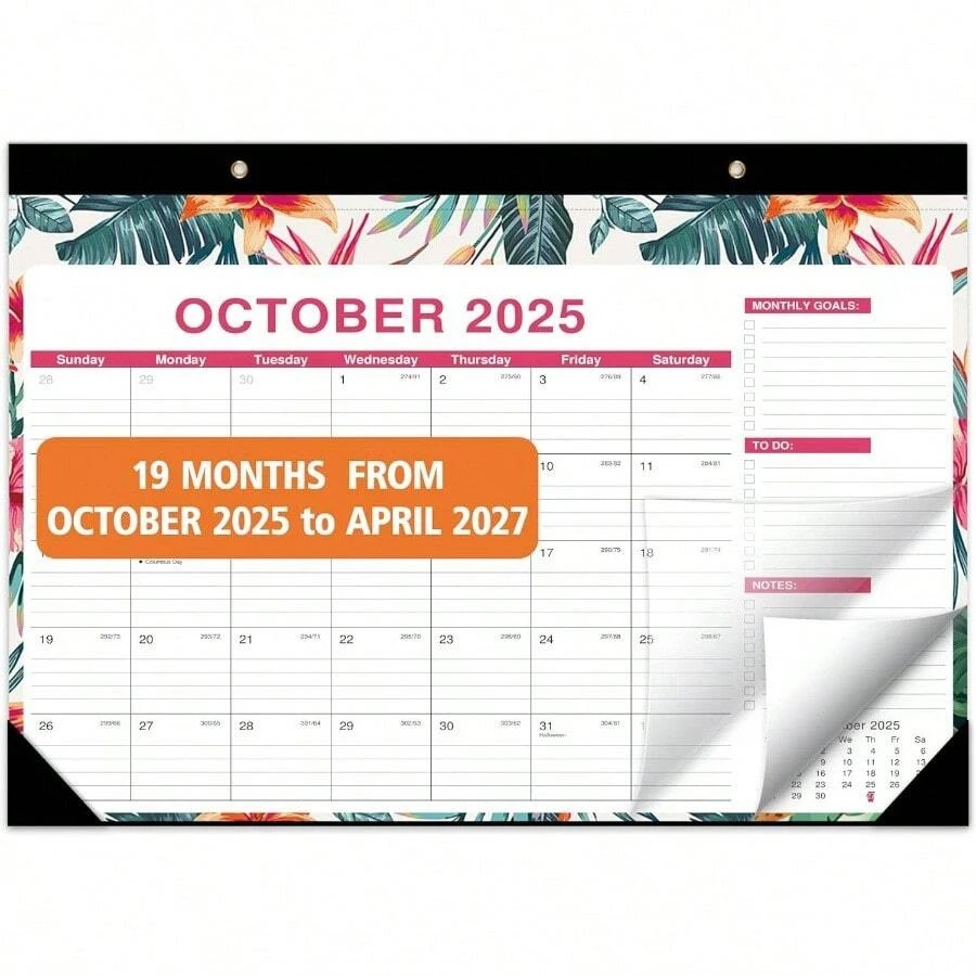 Desk Calendar 2025 - 2027, October 2025 To April 2027, 21 Months ...
