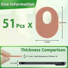 51 Pcs Callus Pa Soft Tick Oval S Corn Pa Felt Callus Cusions Adesive ...