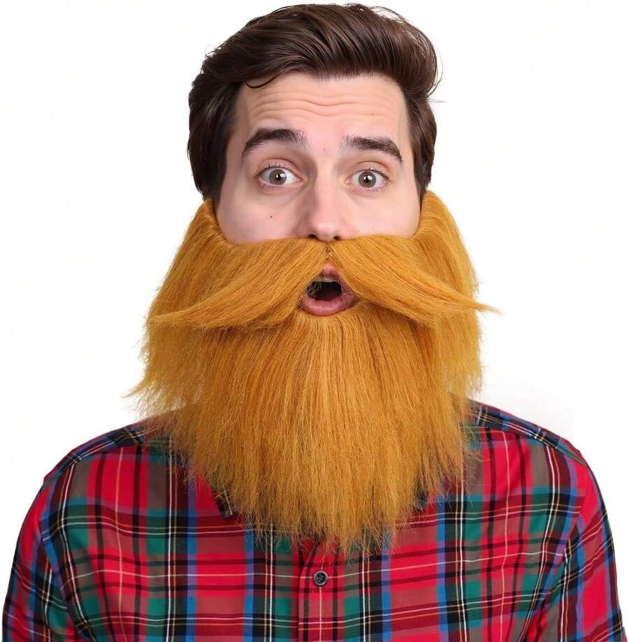 Barba postiza realista para hombres para cosplay y fiestas de disfraces ...