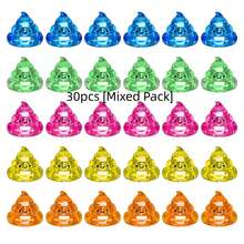 10/20/30pcs Colorful Resin Poop Sculptures - Realistic Plastic Emotional Gifts, Suitable For ...